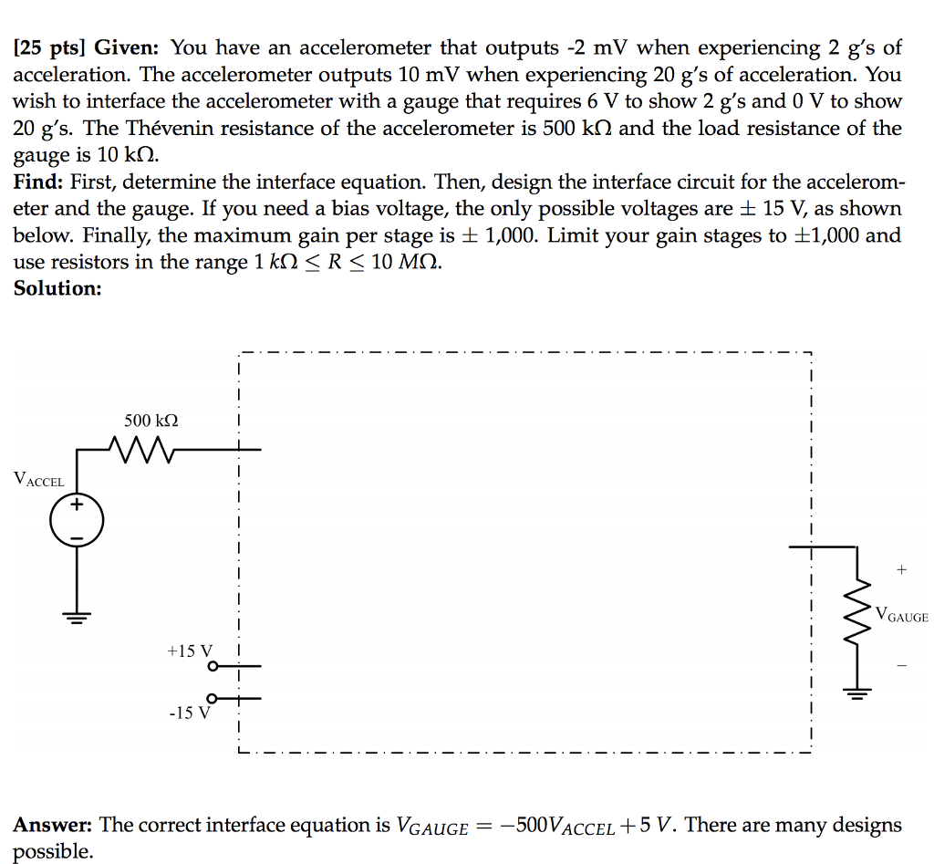 Solved [25 pts] Given: You have an accelerometer that | Chegg.com