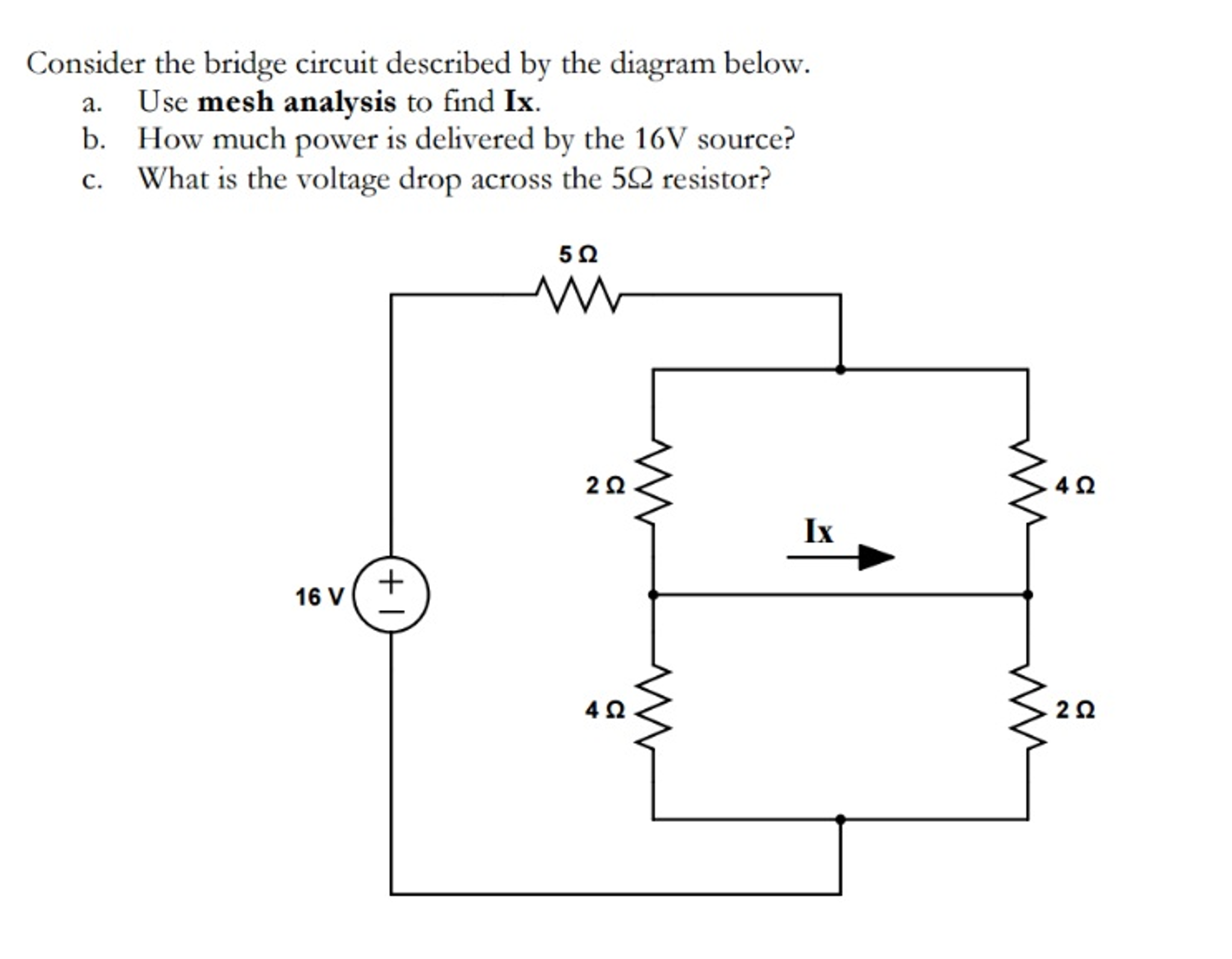 Solved Given this Bridge Circuit, Answer parts | Chegg.com