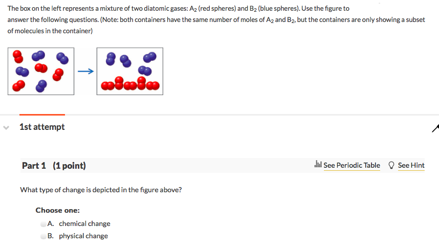 Solved The box on the left represents a mixture of two | Chegg.com