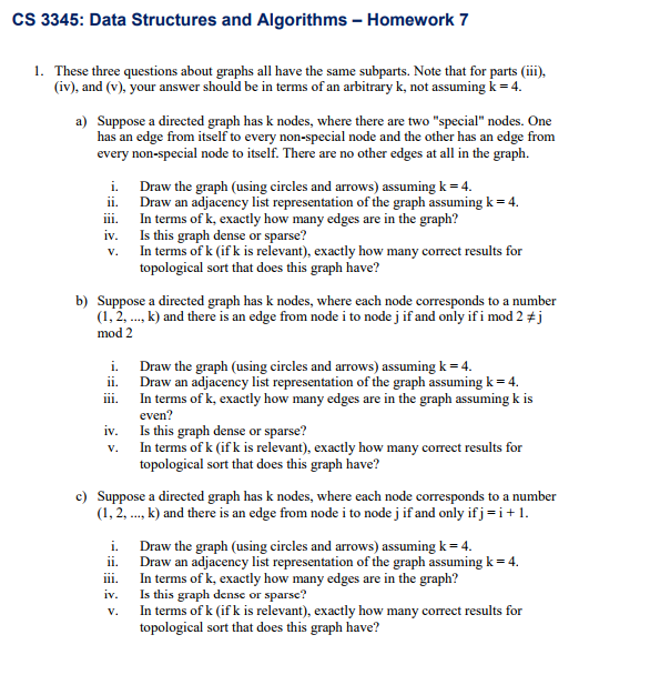 Solved Cs 3345 Data Structures And Algorithms Homework 7 3634