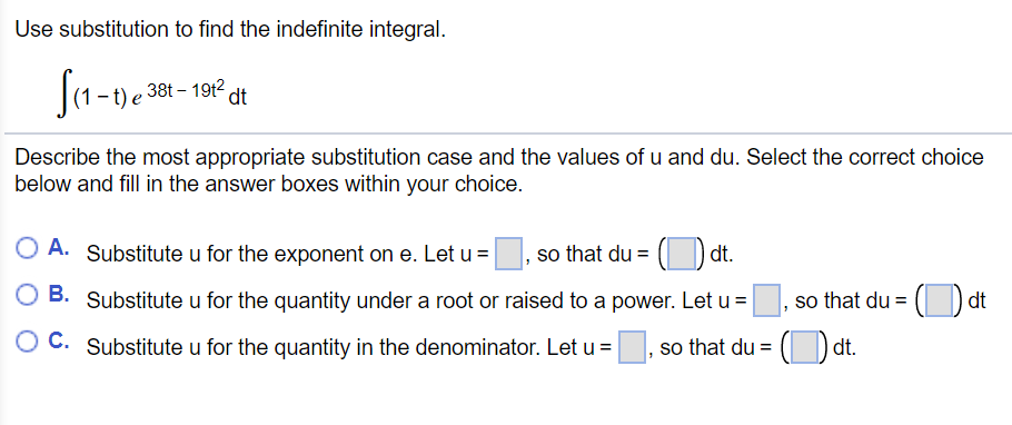 Solved Use substitution to find the indefinite integral. | Chegg.com Solved Use substitution to find the indefinite integral. | Chegg.com