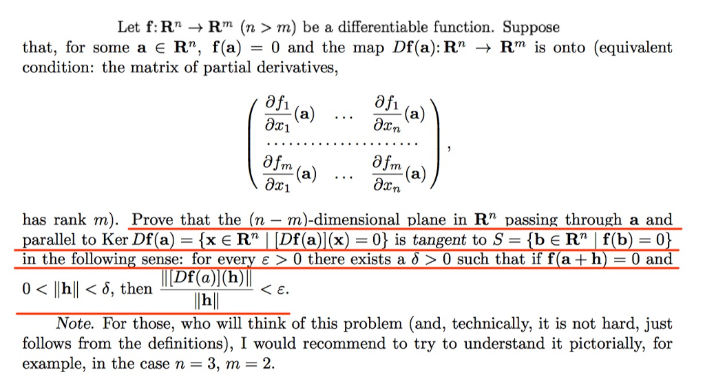Solved Let f: R^n rightarrow R^m(n > m)be a differentiable | Chegg.com