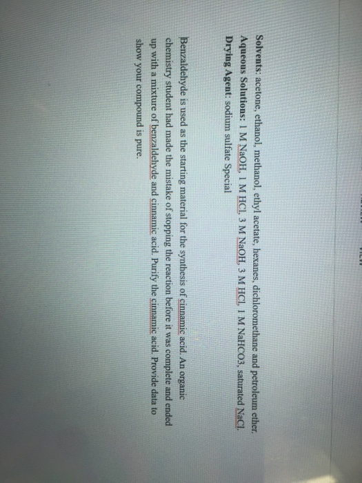 Solved Solvents: acetone, ethanol, methanol, ethyl acetate, | Chegg.com