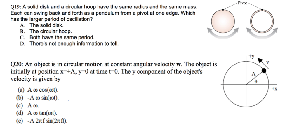 Solved A solid disk and a circular hoop have the same radius | Chegg.com