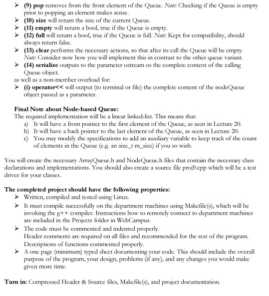 Solved CS 202 - Computer Science II Project 9 Due date | Chegg.com