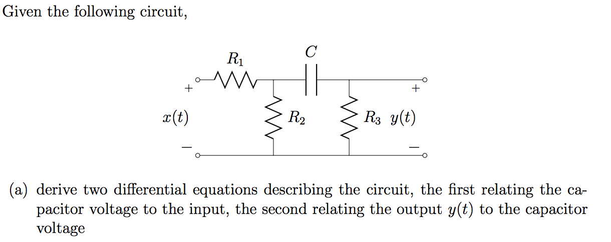 Solved derive two differential equations describing the | Chegg.com