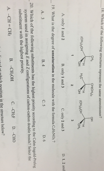 Solved Which of the following structures represent the same | Chegg.com