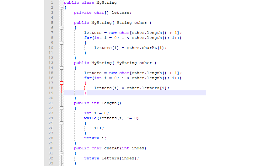 Solved JAVA: You will write your own version of the String | Chegg.com