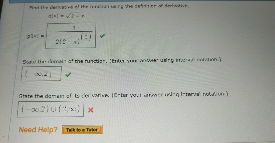 Solved Find the derivative of the function using the | Chegg.com