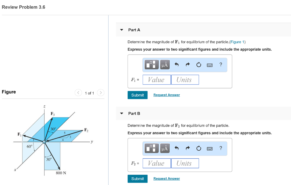 Solved Review Problem 3.6 Part A Determine the magnitude | Chegg.com