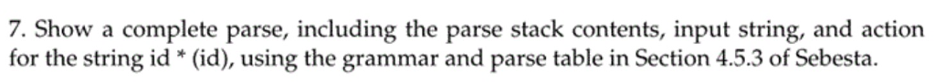 Solved Show a complete parse, including the parse stack | Chegg.com