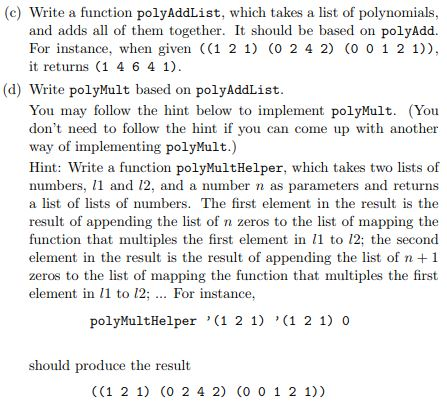 (8 points) A single-variable polynomial of degree n | Chegg.com
