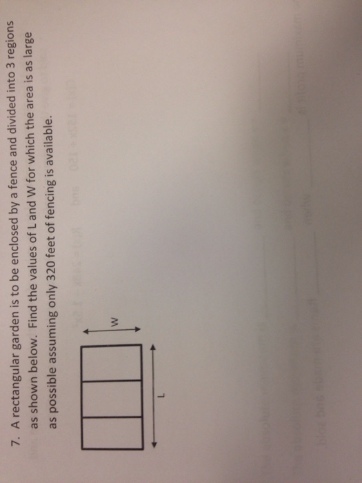 Solved A rectangular garden is to be enclosed by a fence and | Chegg.com