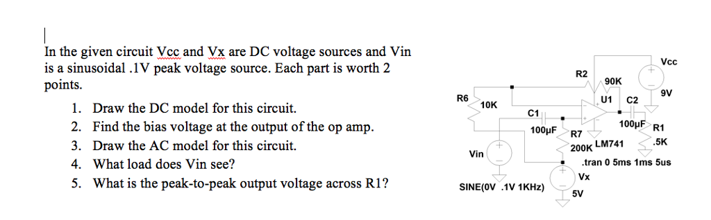 Solved In the given circuit Vcc and Vx are DC voltage | Chegg.com