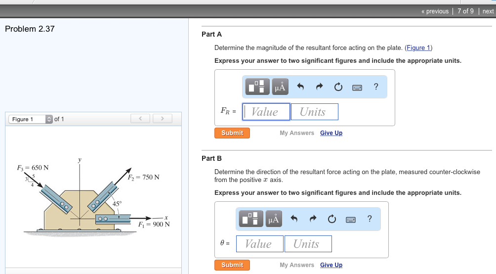 Solved Determine The Magnitude Of The Resultant Force Acting