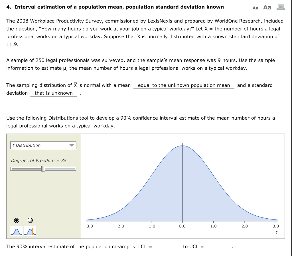 Solved 4. Interval estimation of a population mean, | Chegg.com