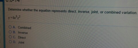 Solved Determine whether the equation represents direct, | Chegg.com