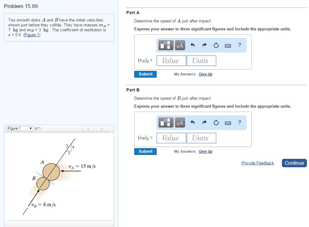 Solved Two smooth disks A and B have the initial velocities | Chegg.com