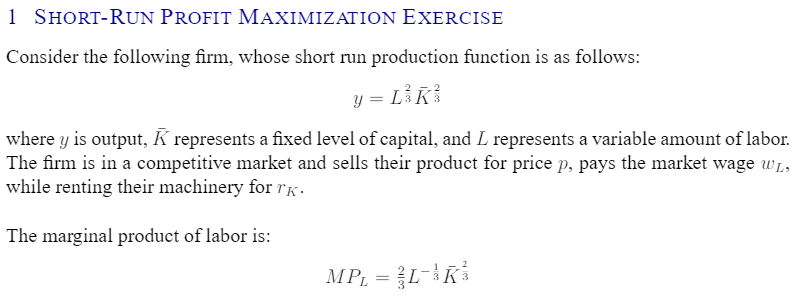 Solved 1 UN PROFIT MAXIMIZATION EXERCISE SHORT-R Consider | Chegg.com