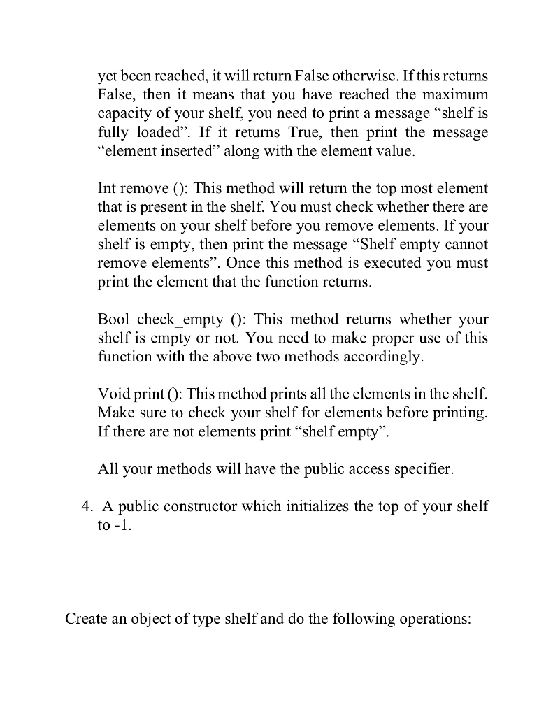 Solved Assignment 13(Part-2) Implement a shelf of numbers | Chegg.com