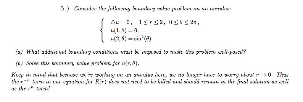Solved Consider the following boundary value problem on an | Chegg.com Solved Consider the following boundary value problem on an | Chegg.com