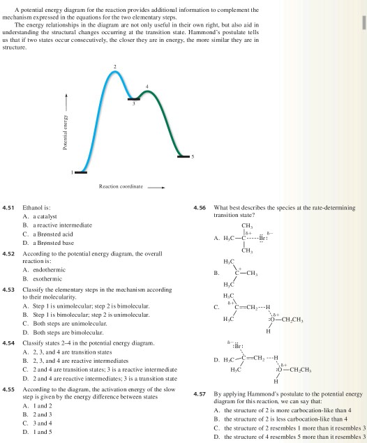 Solved Use The Potential Energy Diagram Of A Chemical Rea