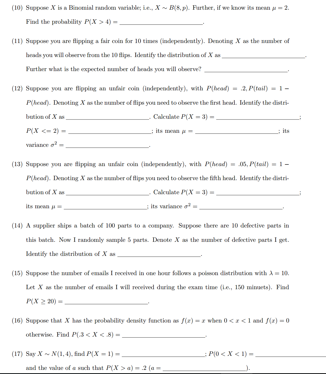 Solved Suppose X is a Binomial random variable; i.e., X ~ | Chegg.com
