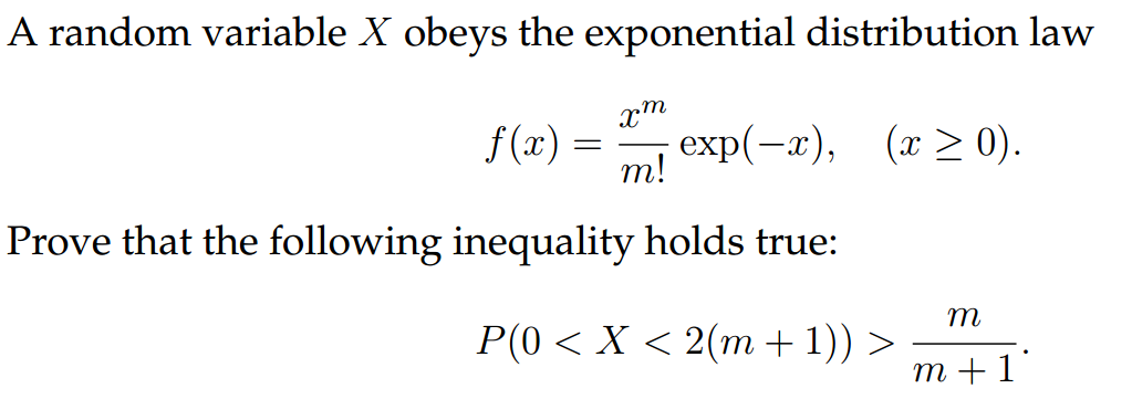 Solved A random variable X obeys the exponential | Chegg.com