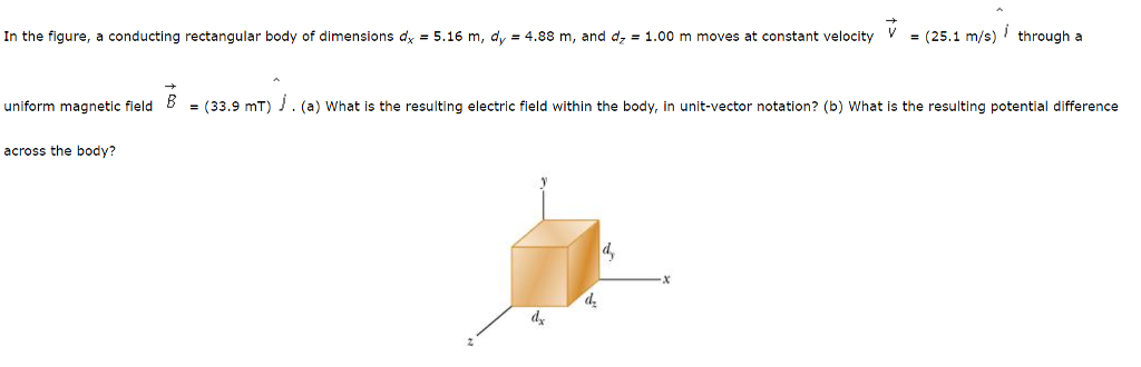 Solved In the figure, a conducting rectangular body of | Chegg.com