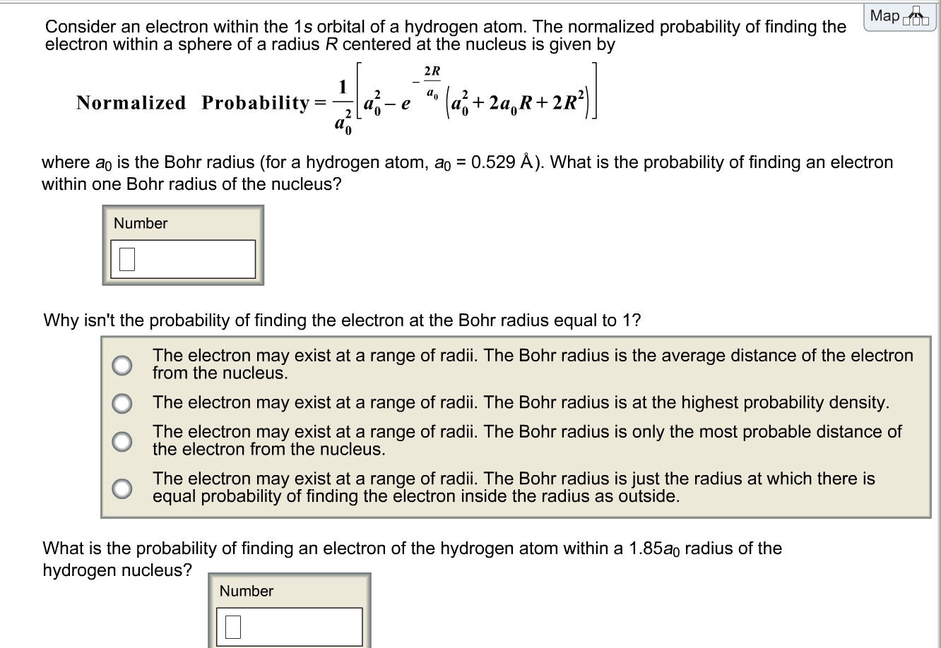 Solved Consider And Electron Withing The 1s Orbital Of A