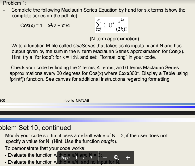 Solved Problem 1: Complete the following Maclaurin Series | Chegg.com