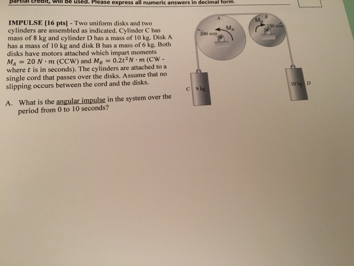 Solved Two uniform disks and two cylinders are assembled as | Chegg.com