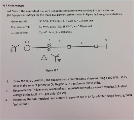 Solved (a) Sketch the equivalent p.u. zero-sequence circuit | Chegg.com