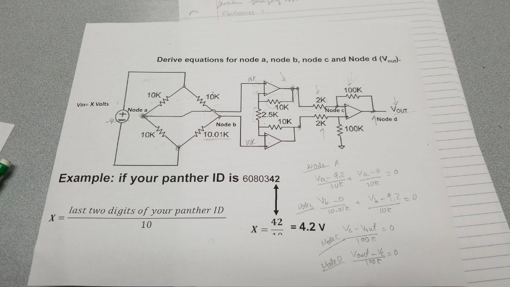 Solved Derive equations for node a, node b, node c and Node | Chegg.com