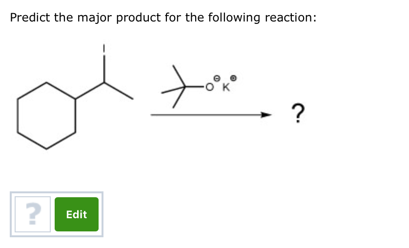 Solved Predict the major product for the following reaction: | Chegg.com