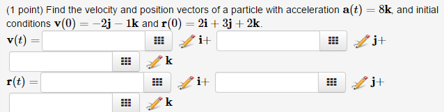 Solved Find The Velocity And Position Vectors Of A Particle