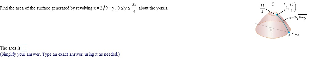 Solved Find the area of the surface generated by revolving x | Chegg.com