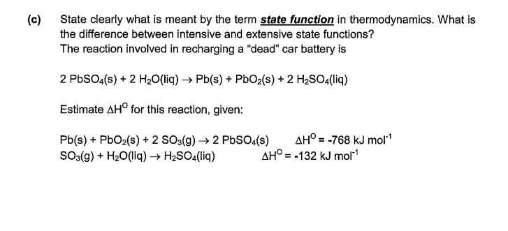 Solved (c) State clearly what is meant by the term state | Chegg.com