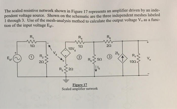 Solved The scaled resistive network shown in Figure 17 | Chegg.com