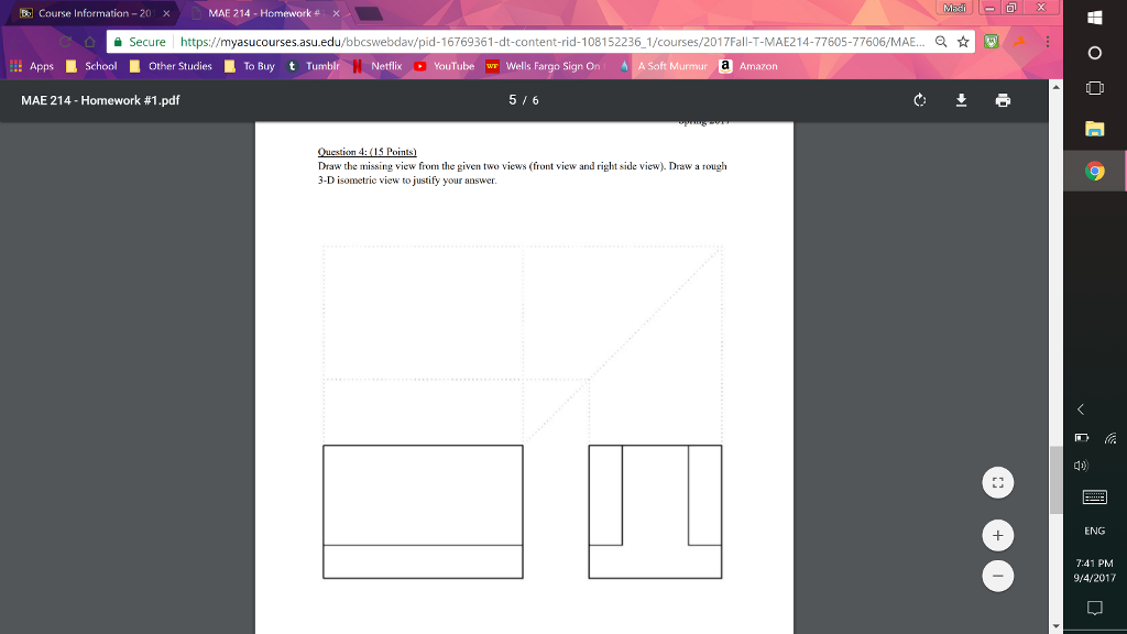 Solved So i think i know how to do orthographic drawings, | Chegg.com
