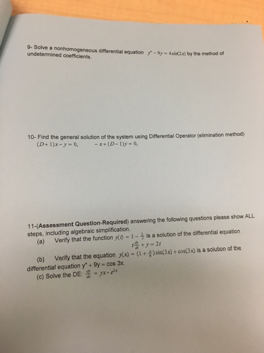 Solved Find the general solution of the system using | Chegg.com