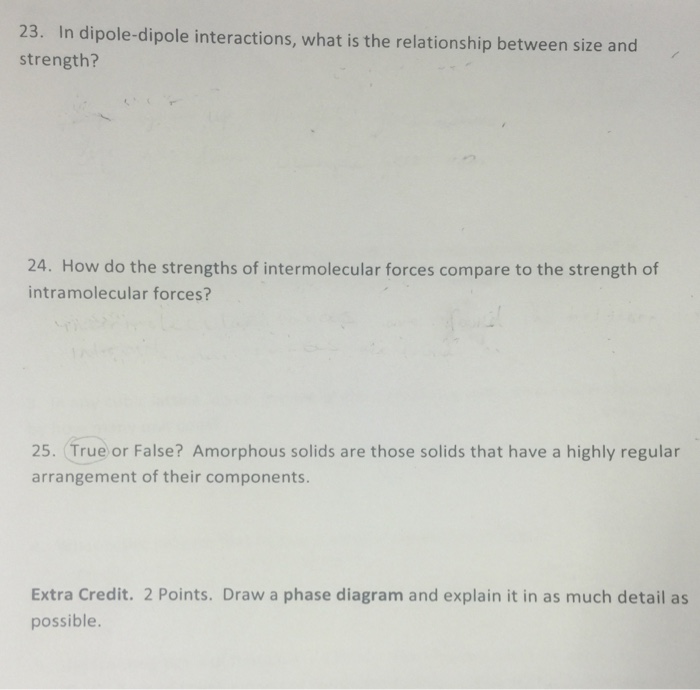 Solved 23. In dipole-dipole interactions, what is the | Chegg.com