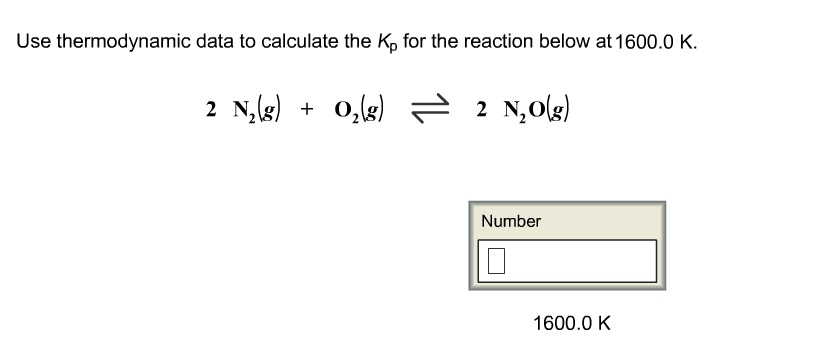Solved Use thermodynamic data to calculate the K_p for the | Chegg.com