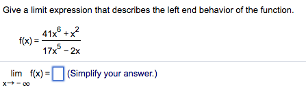 Solved Give a limit expression that describes the left end | Chegg.com