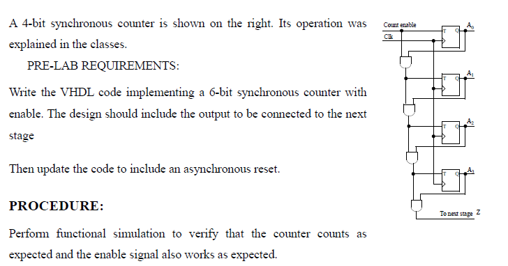 Solved A 4-bit synchronous counter is shown on the right. | Chegg.com