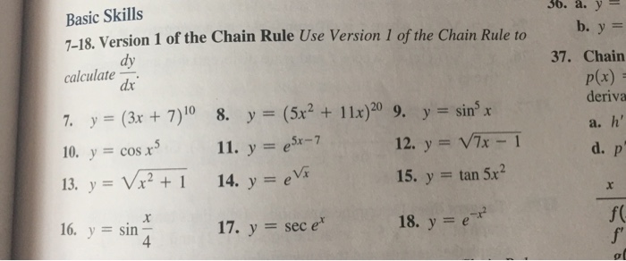 Solved Use Version 1 of the Chain Rule to calculate dy/dx. | Chegg.com