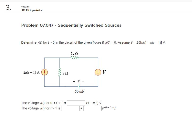 Solved 3. value 10.00 points Problem 07047 - Sequentially | Chegg.com