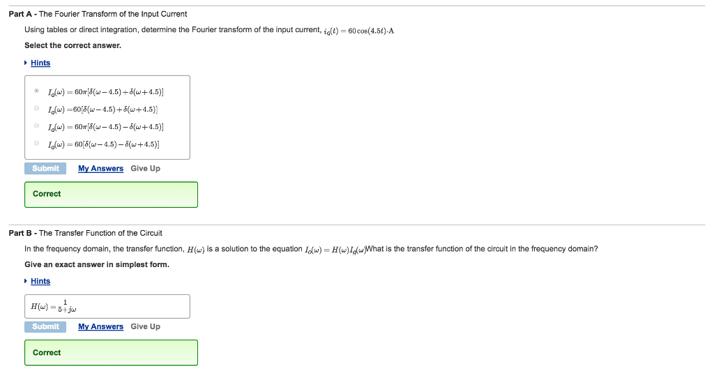 Solved Learning Goal: To use Fourier transforms to determine | Chegg.com