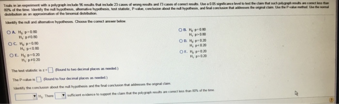 Solved Trides in an experiment with a polygraph include 56 | Chegg.com