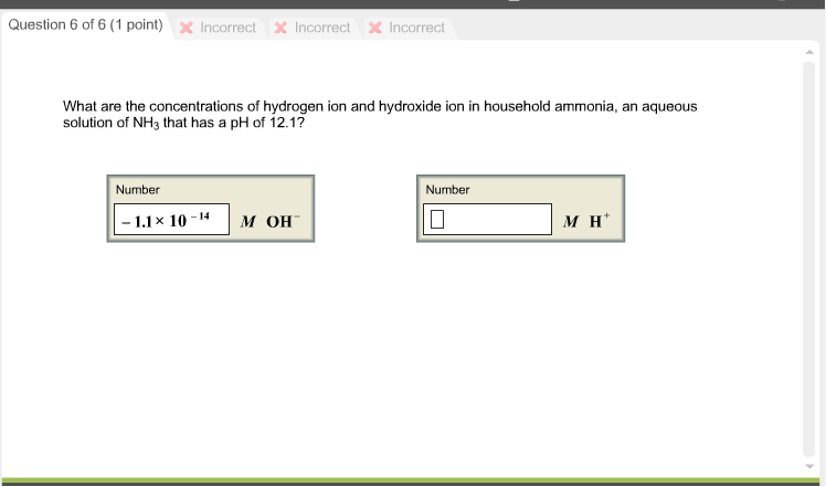 Solved What are the concentrations of hydrogen ion and | Chegg.com